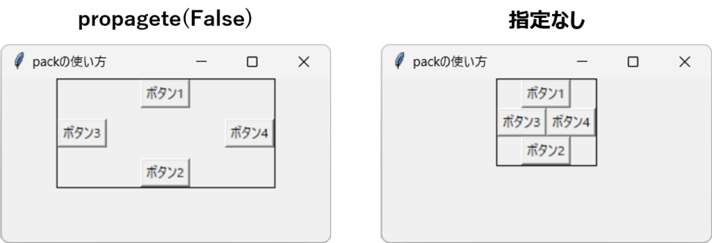 【Python/tkinter】Widgetの配置（pack）